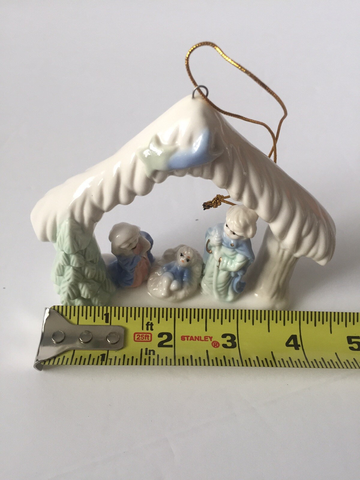 Autom China Nativity Ornament Baby Jesus In Manger Christmas Porcelain ...