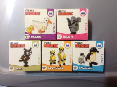 New Lot Micro Brix Series 4 Owl Ducks Koala Meerkats Penguins Ages 9 ...