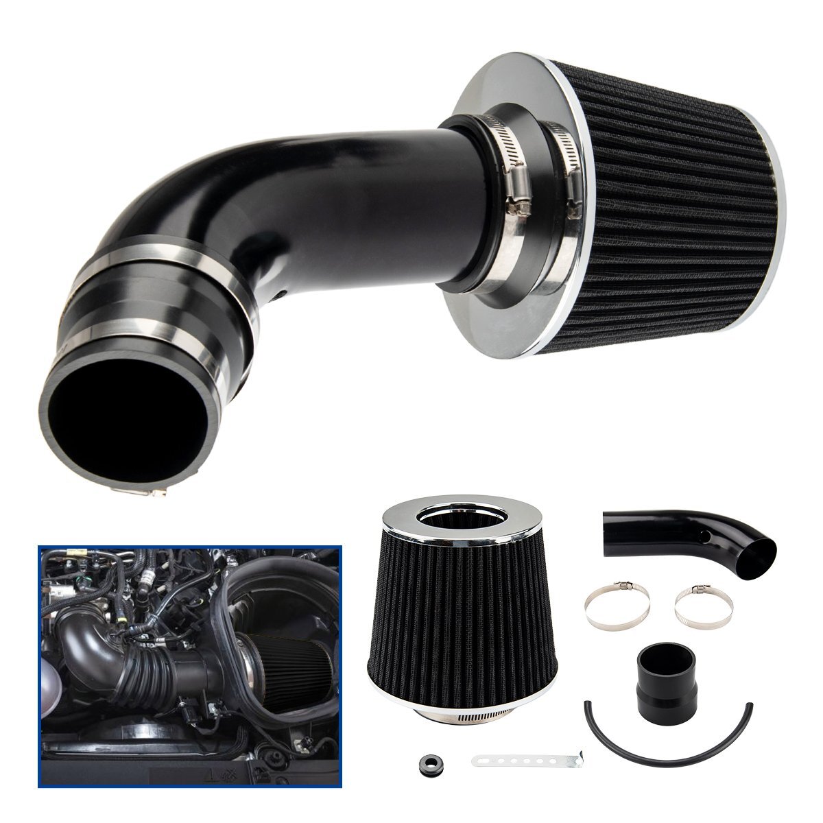 Performanc 3" Universal Cold Air Intake Induction Hose Pipe Car Kit ...