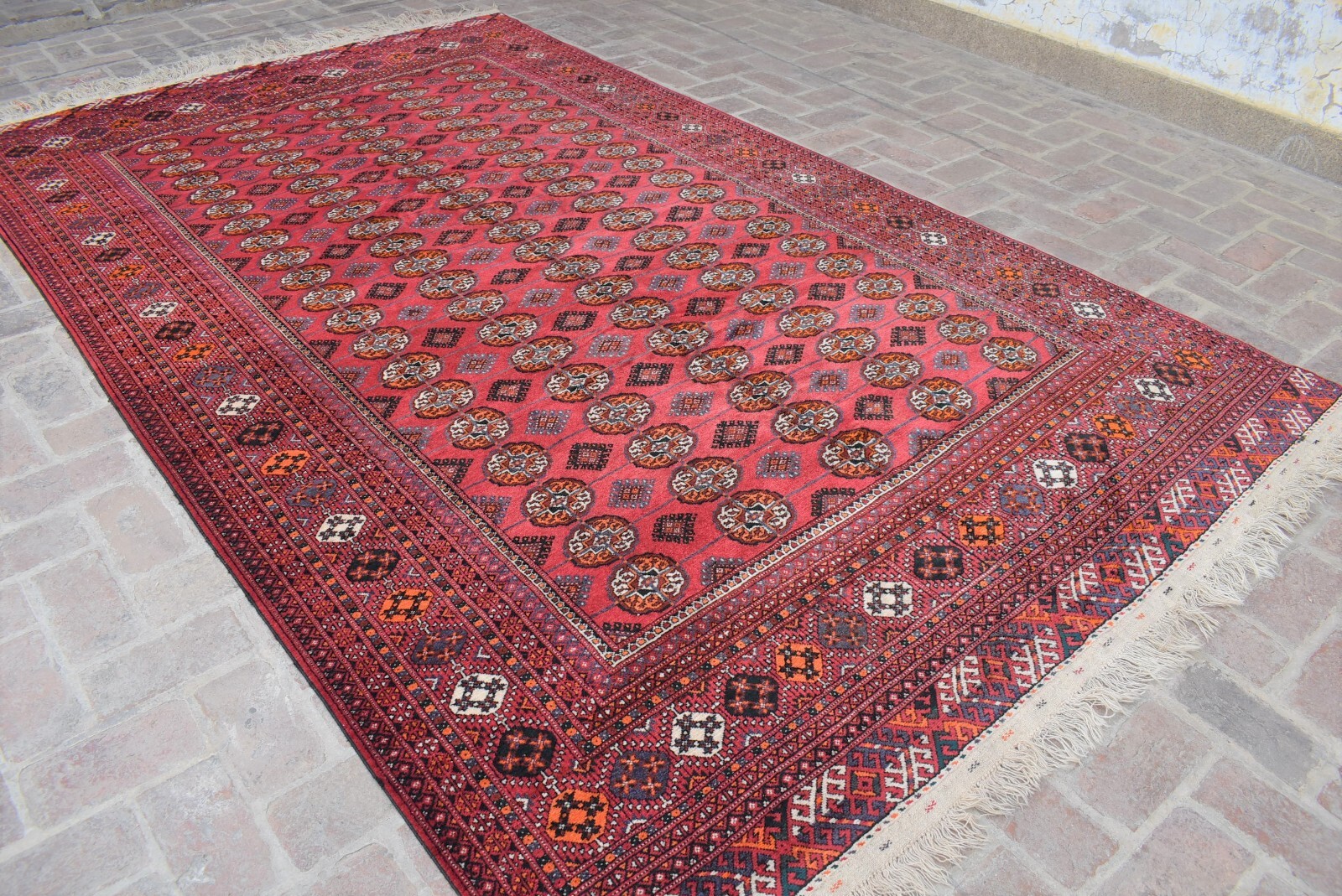 7x12 Handmade Vintage Bukhara Oriental Area Rug Antique Persian Tribal ...