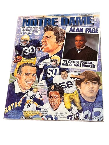 October 23, 1993 Notre Dame Vs USC Trojans Football Program | eBay