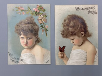 1880s WILLIMANTIC THREAD Sewing BUTTERFLY Victorian Advertising Trade ...