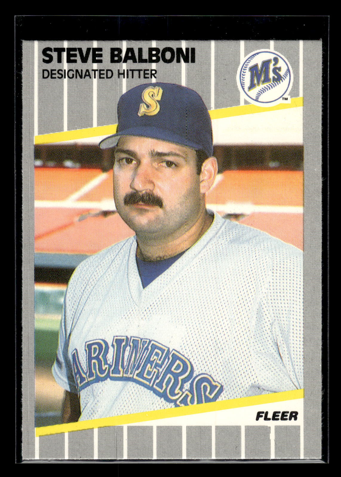 1989 Fleer Baseball #538 Steve Balboni Seattle Mariners Pack Fresh ...