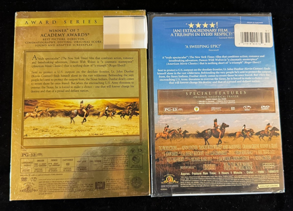 Dances with Wolves Award Series (DVD, 2004, Full Screen) NEW with ...