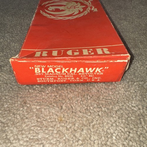 Vintage Red 1973 RUGER new model Blackhawk Gun Box W/Manual 357 | eBay