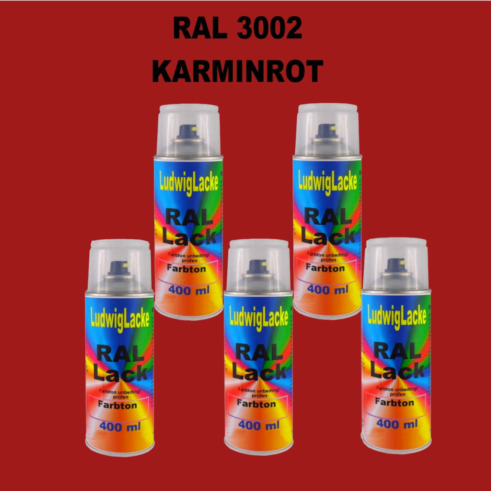 RAL 3002 Karminrot Glänzend Spraydosen 5 x 400ml Farbspray Profis | eBay.de