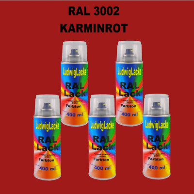 RAL 3002 Karminrot Glänzend Spraydosen 5 x 400ml Farbspray Profis | eBay.de