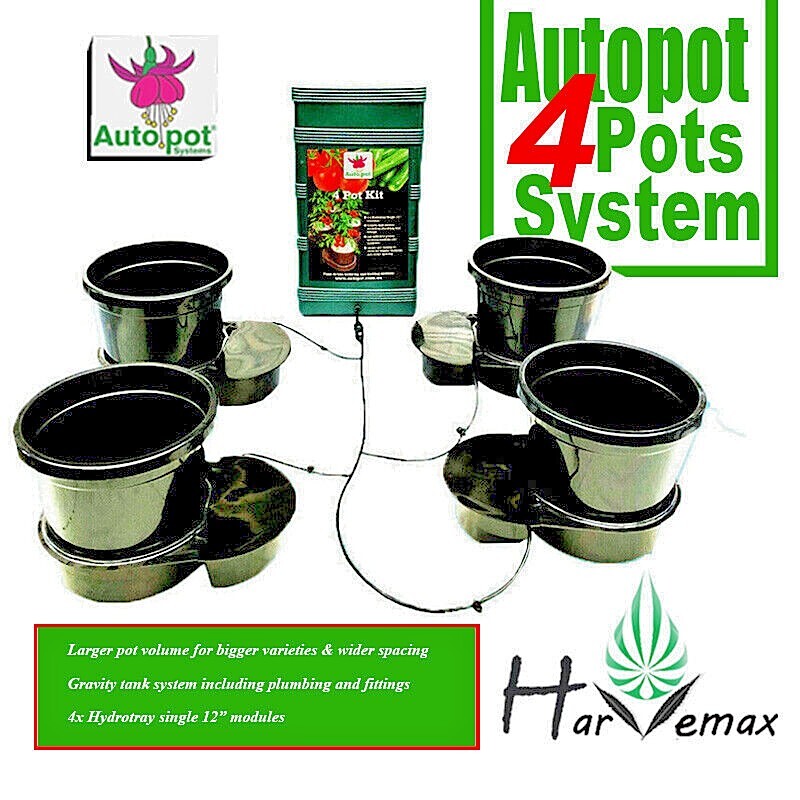AutoPot Hydrotrays 4 Pot Auto Feed Hydroponic Plant Grow& Autopot ...