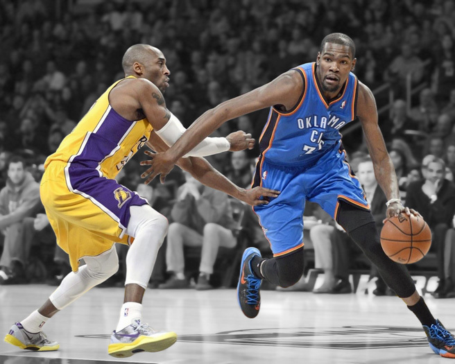 Kobe Bryant Dunks On Kevin Durant Kobe Bryant And Kevin Durant 2009 10