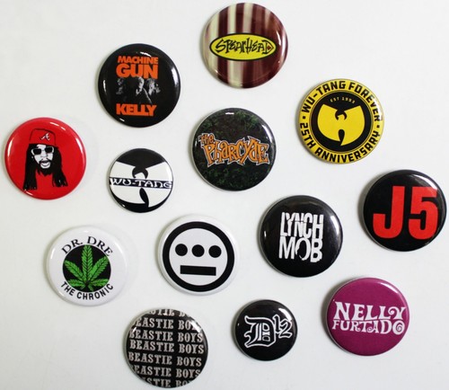Rap Hip Hop Music Band Buttons Pins Badges 15+ DESIGNS Mix & Match ...