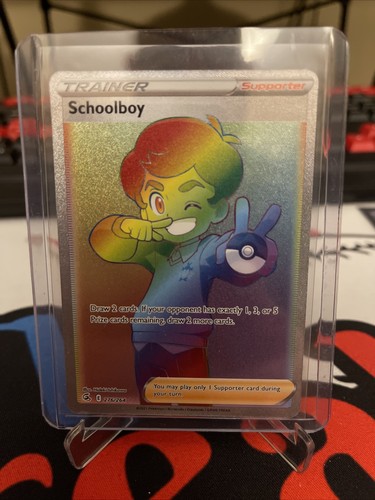 Pokemon Schoolboy 276/264 Secret Rainbow Rare Trainer Fusion Strike ...