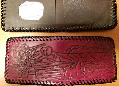 Dozen assorted Leather laced wallets made in U.S.A. prison made | eBay