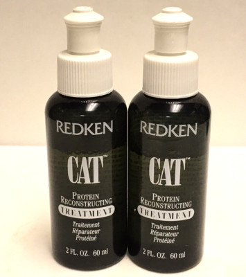 LOT OF 2 Redken CAT PROTEIN RECONSTRUCTING TREATMENT 2 FL OZ EACH NEW ...