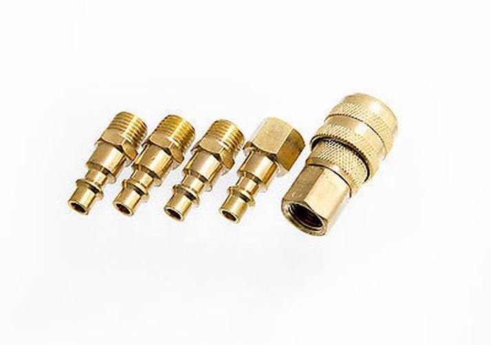 4 Lots 5 Piece Solid Brass Air Line - Quick Coupler Set 20 Fittings in ...