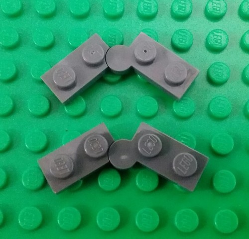 *NEW* Lego Hinges Dark Grey Swivel Flat Interlocking Plates - 2 pieces ...