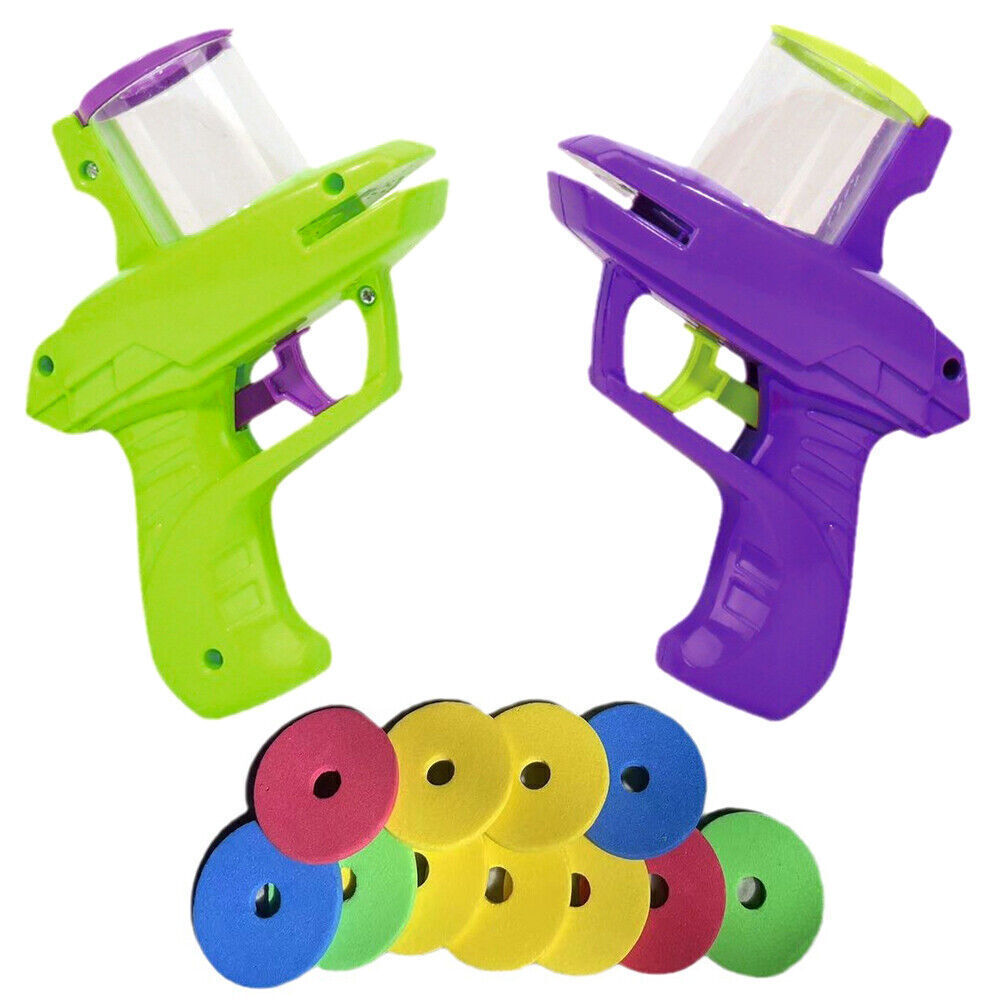 Outdoor Flying Foam Disc Launcher Disk Shooter Funny Interactive Toys ...