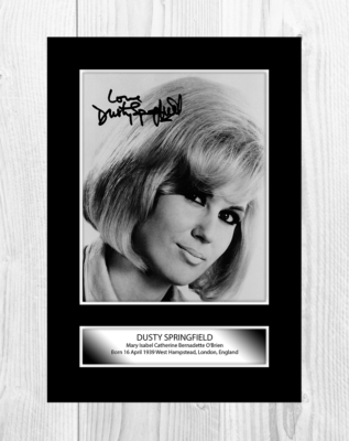 Dusty Springfield 3 A4 reproduction autograph photograph poster choice ...