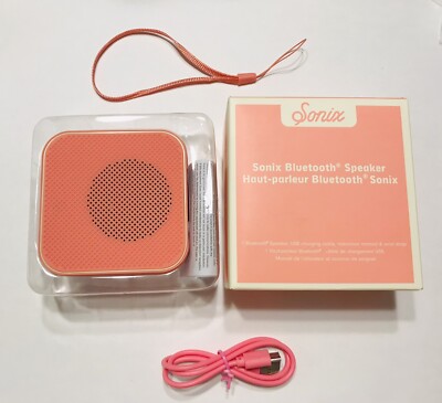 Sonix Bluetooth Speaker Pink w/Usb Charging Cable & Wrist Strap NIB | eBay