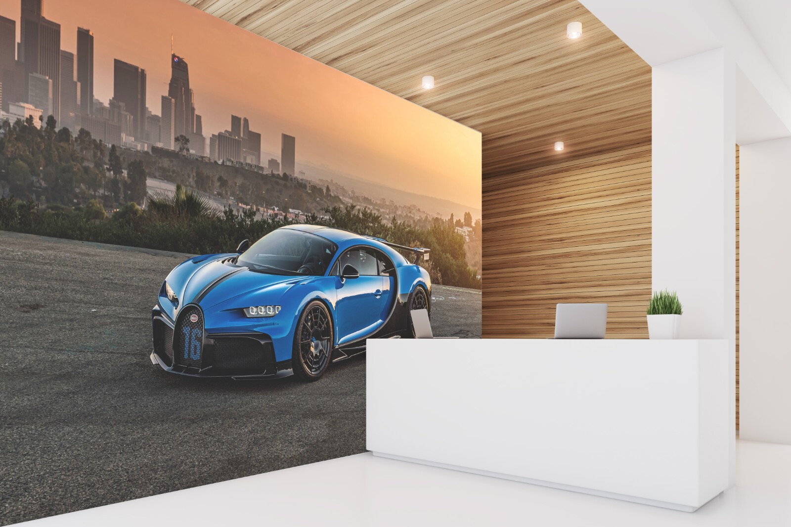 Vlies Vinyl FOTOTAPETE Wandbilder Sportwagen BUGATTI Kinderzimmer Auto ...