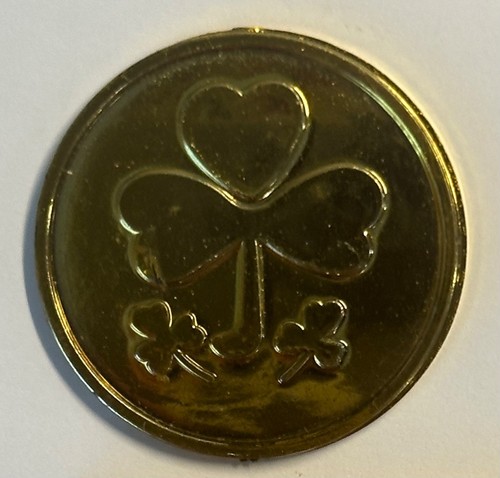 Gold-Tone Shamrock Token w/ Heart Leaves – Unknown Origin | eBay