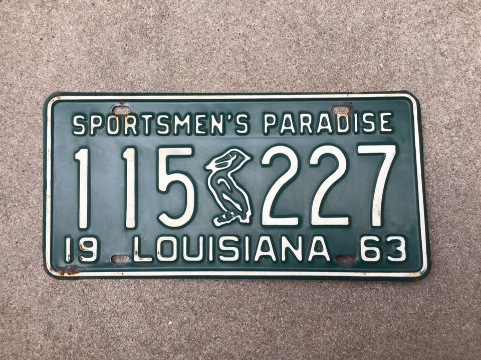 1963 - LOUISIANA - LICENSE PLATE | eBay