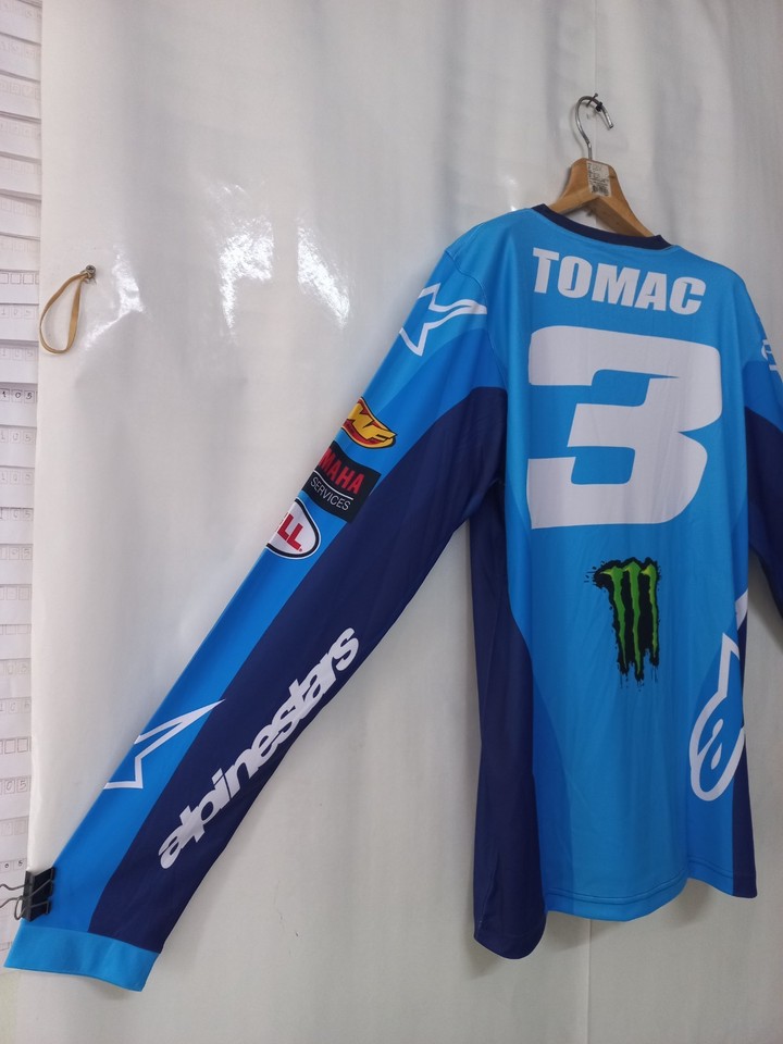 Motocross Replica Eli Tomac 3 Yamaha Ama Sx 2024 Reprint Jersey Size XL ...