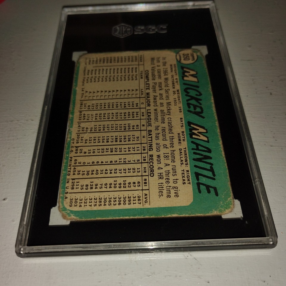 1965 Topps Mickey Mantle Card #350 SGC 1 | eBay