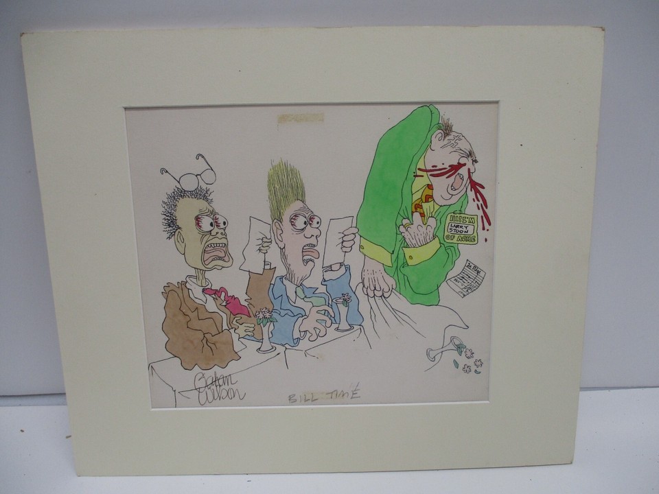 Original Art GAHAN WILSON Water-Color Cartoon "BILL TIME" Matted ...