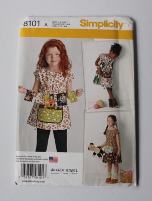 Simplicity Pattern 8101 Little Girls DOTTIE ANGEL Dress & Tunic Sz 3 ...