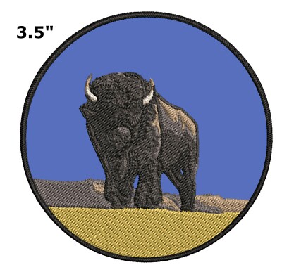 Buffalo Embroidered Patch Iron-On Souvenir Travel Explore Natures ...