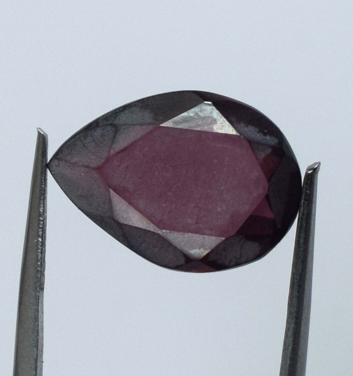 Naturale 7.95 KT Pera Rosa Rodolite Granato Gemma Certificato B47634 ...