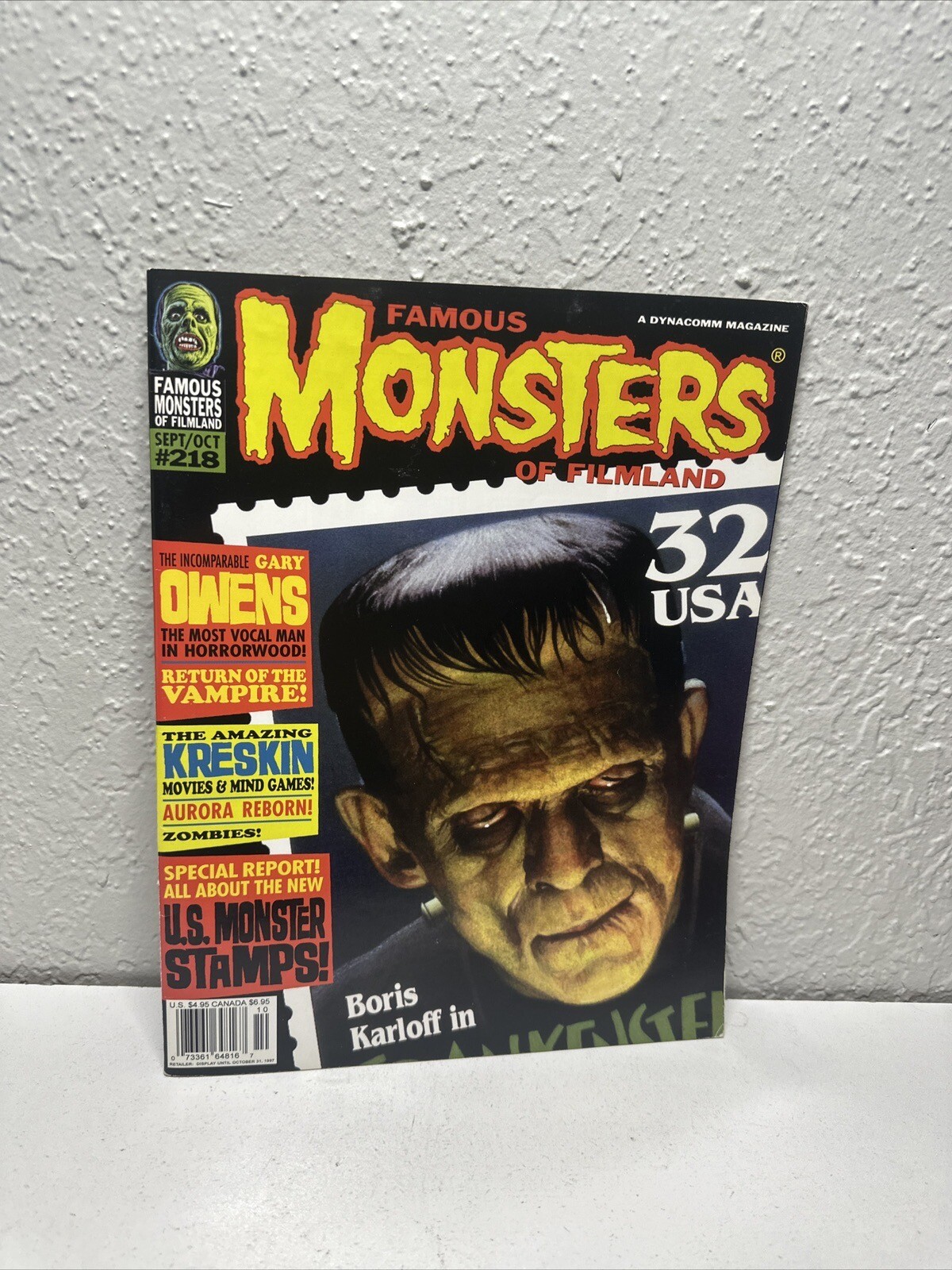 #218 Famous Monsters of Filmland (SEPT/OCT 1997) Frankenstein US Stamp ...