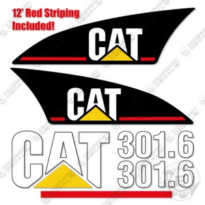 Caterpillar 301.6 Mini Excavator Decal Kit Equipment Decals | eBay