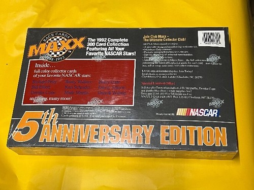 1992 MAXX Nascar RACE Cards 5th Anniversary Edition FACTORY Sealed 300 ...