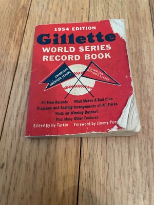 Vintage Gillette 1954 Edition Baseball World Series Record Book | eBay