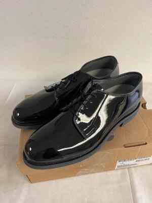 ALTAMA Men's Black High Gloss / DRMO / Military Uniform Dress Shoes ...