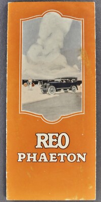 1923-1924 Reo Six Phaeton Motor Car Brochure Folder Excellent Original ...
