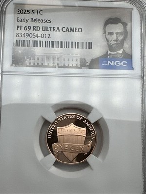 2025 S Lincoln Penny NGC PF69 RD Ultra Cameo -ER Lincoln Label Last ...