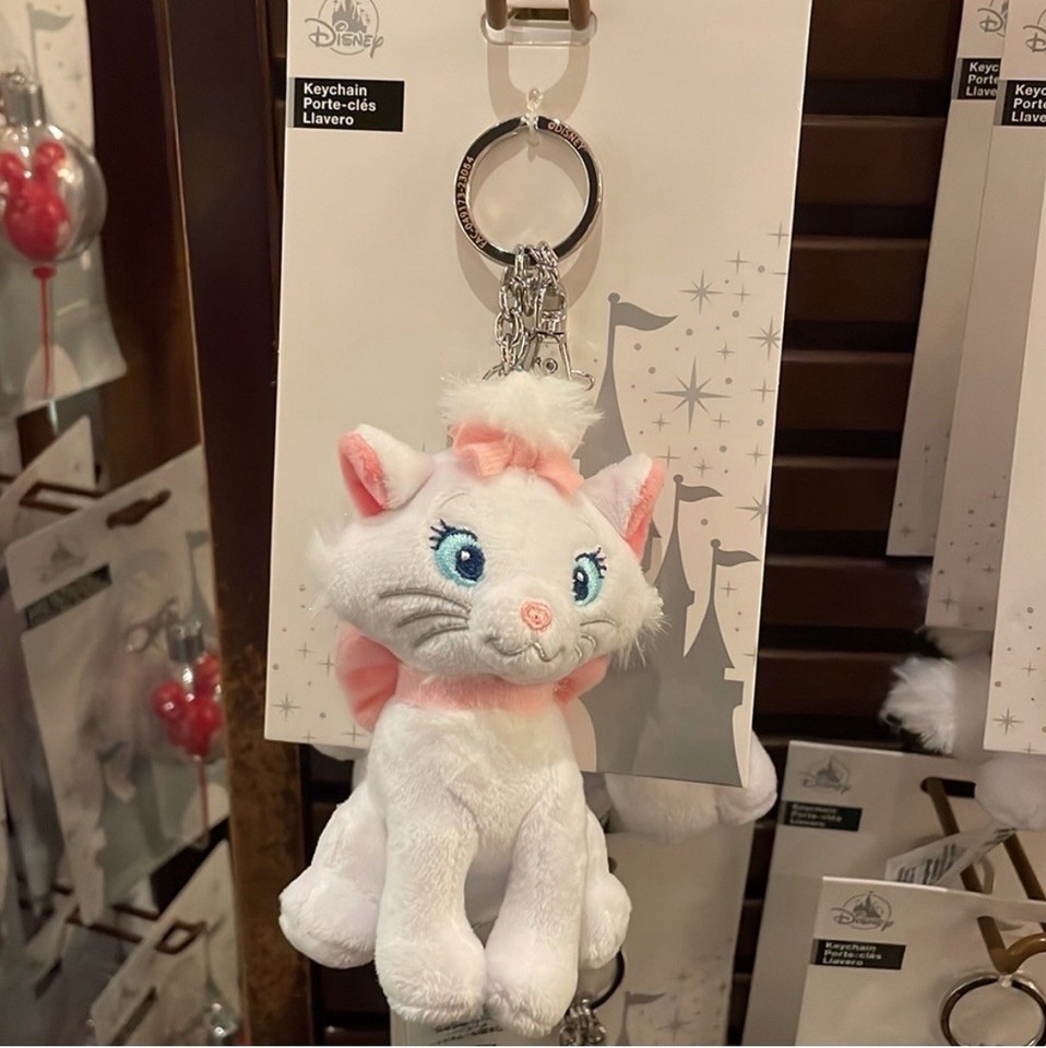 Disney Parks Marie The Aristocats Plush Pink Bow Bag Charm Keychain NEW ...