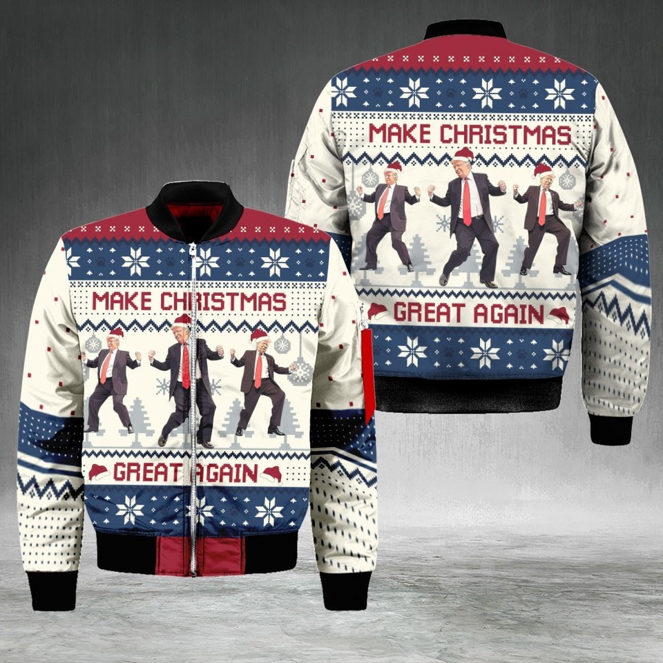 Trump Dancing Make Christmas Great Again Ugly Sweater, Donald Trump ...