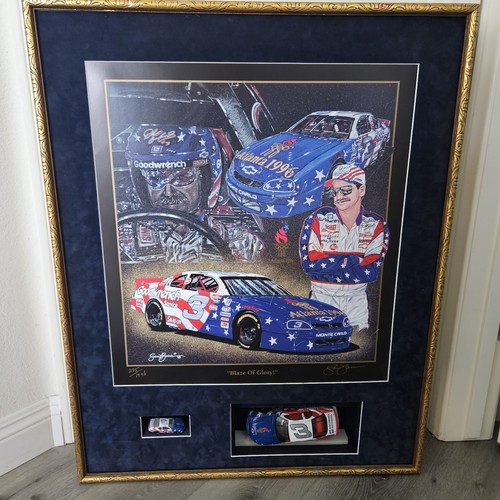 Sam Bass Signed Limited Edition Dale Earhardt Poster With 2 Replica ...
