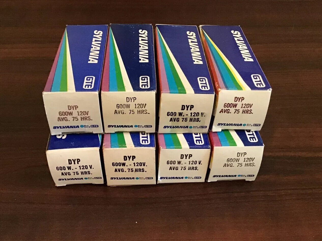 Sylvania Projector Lamp DYP 600w 120v New Old Stock in Box Lot of 8 | eBay