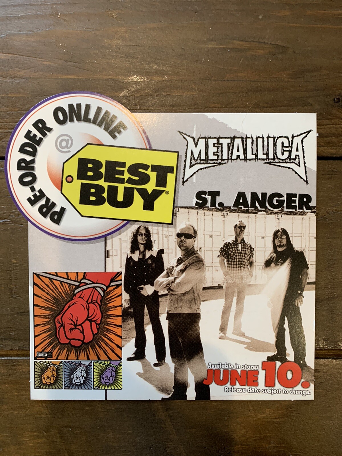 Metallica St. Anger Promotional Cardboard Flyer from Best Buy | eBay