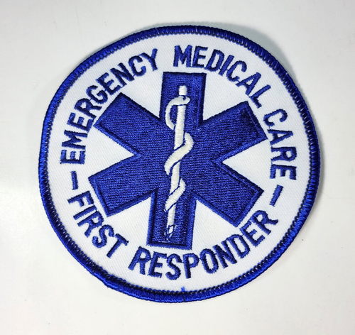 Vintage Paramedic EMT Badge Patch 3.75" Emergency Medical Care First ...