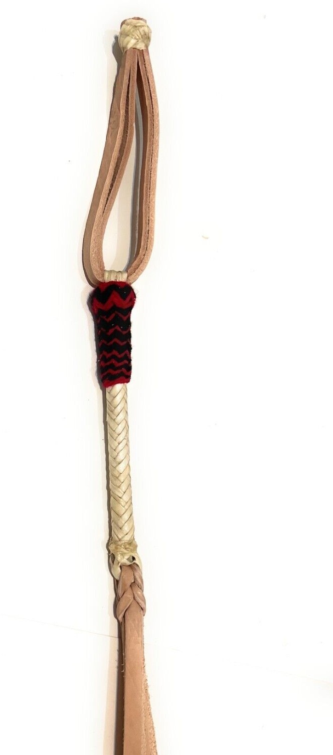 CHARRO SADDLE HORSE QUIRT. CHICOTE DE CUERO. CUARTA CHARRA PARA CABALLO ...