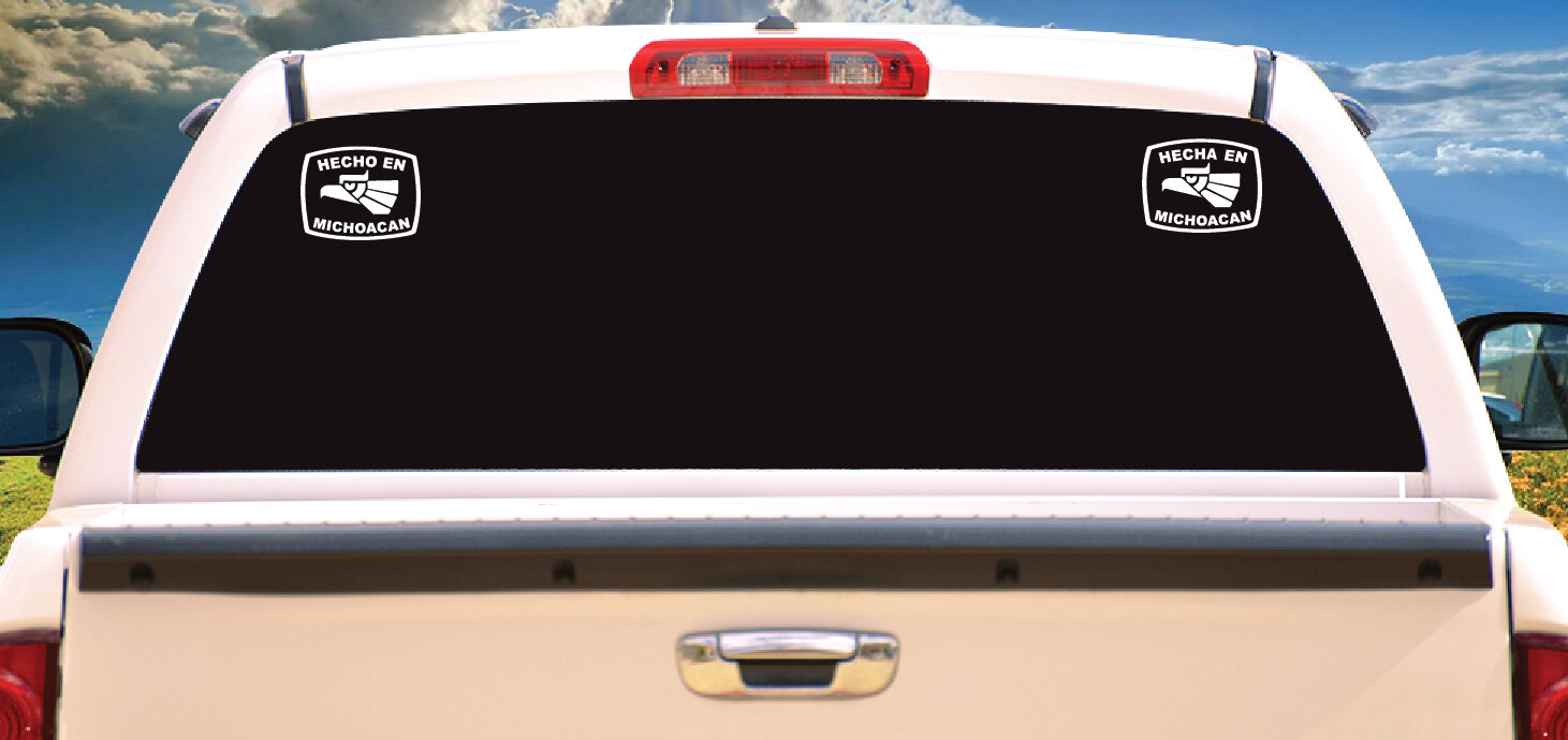 Hecho en Michoacan letters Decal Car Window Laptop Vinyl Sticker Mexico ...