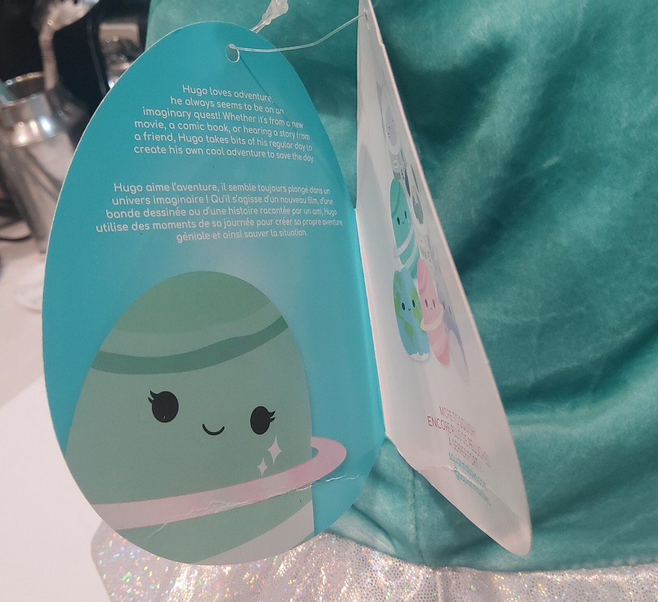Original Squishmallow Hugo The Teal Blue Planet Space Squad Plush ...