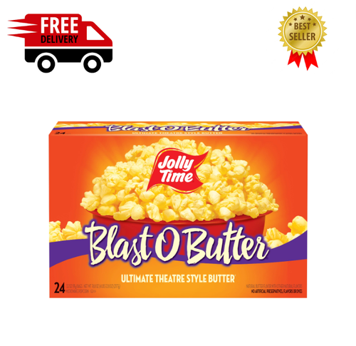 JOLLY TIME Blast O Butter Microwave Popcorn, 24 Ct (3.2 Oz. Bags) | eBay