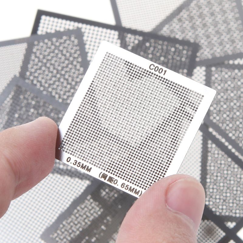Computer IC Chip Repair Stencils BGA Reballing Stencil Template Kit for ...