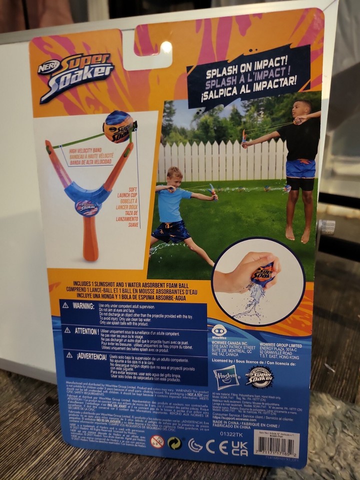 NERF Super Soaker Storm Ball Sling N' Soak Slingshot Water Splash Toy 6 ...